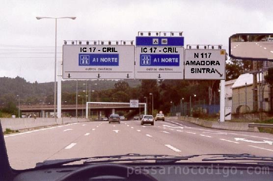 A referência IC 17, colocada na sinalização indica: